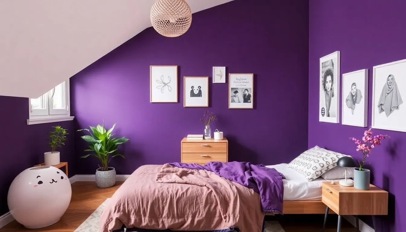 Guía para pintar una habitación de morado con fotos e ideas - VIP Cortinas